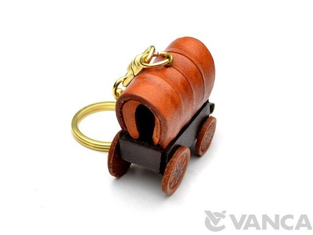 Covered Wagon Leather 3D Leather Keychain(l) *VANCA* Made in Japan ...