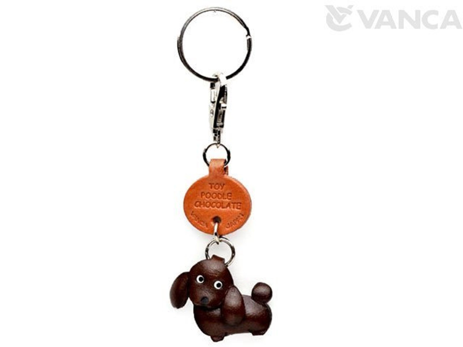 Toy Poodle Chocolate 3D Leather Dog Keychain Keyring Purse Charm Zipper ...