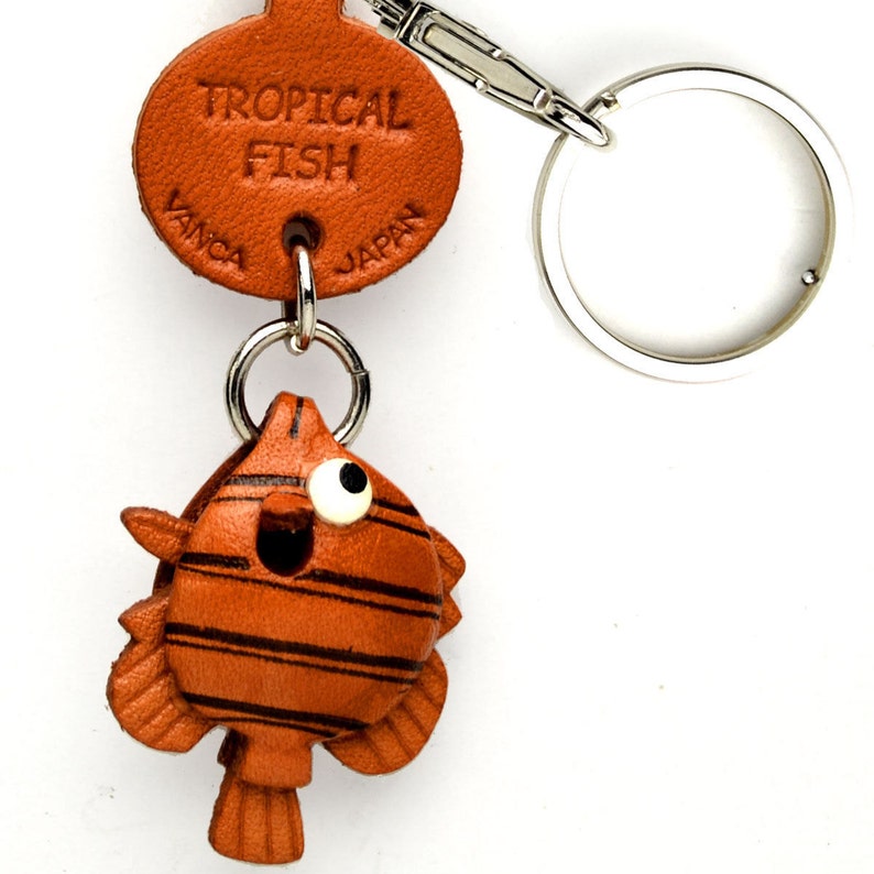 Tropical Fish 3D Leather Fish/sea Animal Keychain Keyring - Etsy