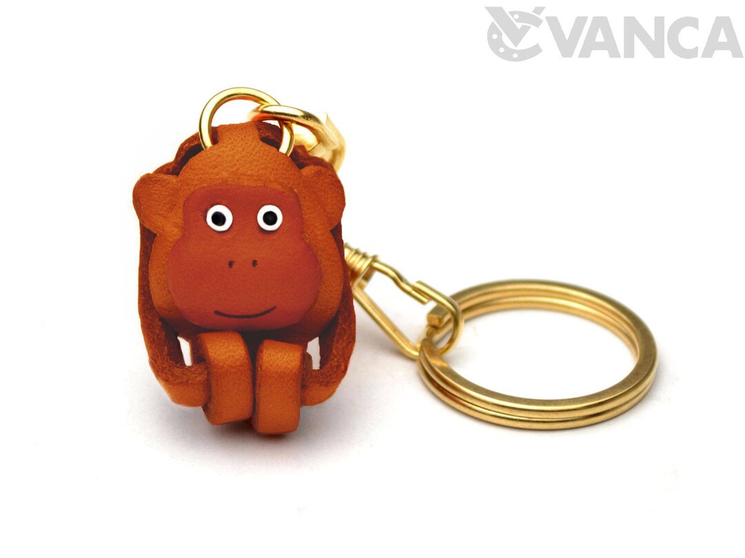 Monkey 3D Leather Keychain(l) *VANCA* Made in Japan #56279 - Etsy