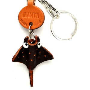 Manta Ray 3D Leather Fish/sea Animal Keychain Keyring Purse Charm ...