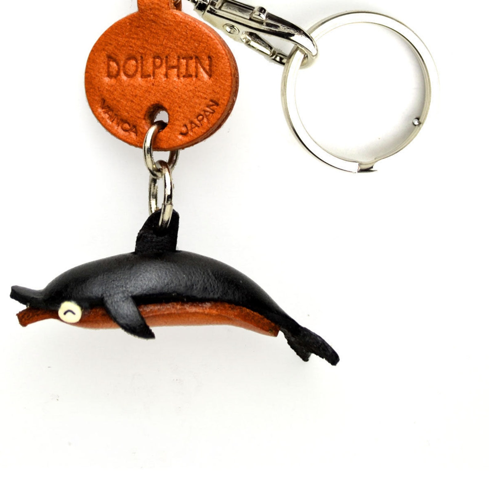Dolphin 3D Leather Fish/sea Animal Keychain Keyring Purse | Etsy