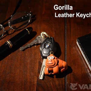 Gorilla 3D Leather Keychain(l) *VANCA* Made in Japan #56148 - Etsy