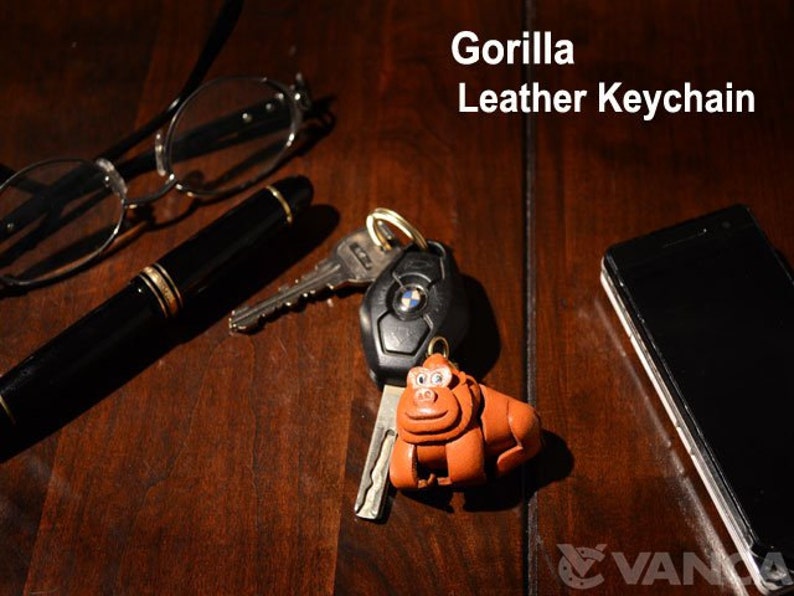Gorilla 3D Leather Keychain(l) *VANCA* Made in Japan #56148 - Etsy