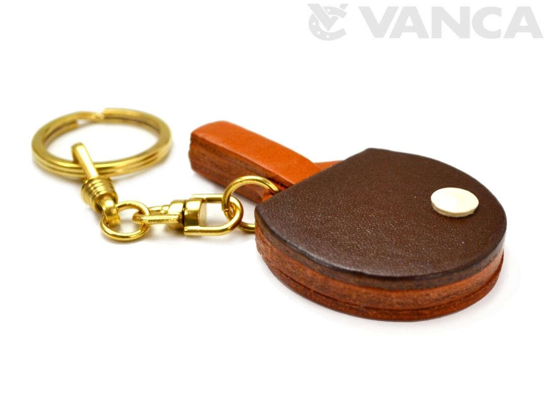 Ping-pong/table Tennis Paddle 3D Leather Keychain(l) *VANCA* Made in ...