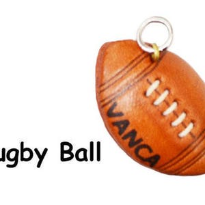 Rugby Ball/american Football Leather Charm Bookmark/bookmarks ...
