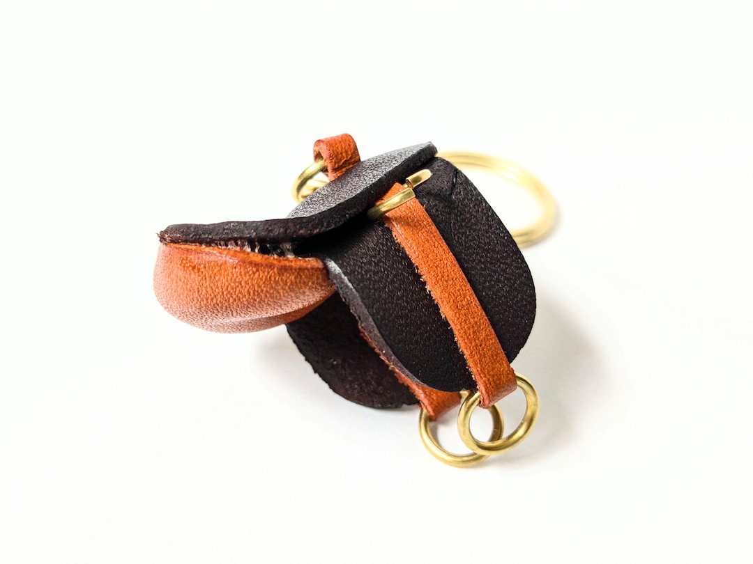 Saddle 3D Leather Keychain(l) *VANCA* Made in Japan #56131 - Etsy