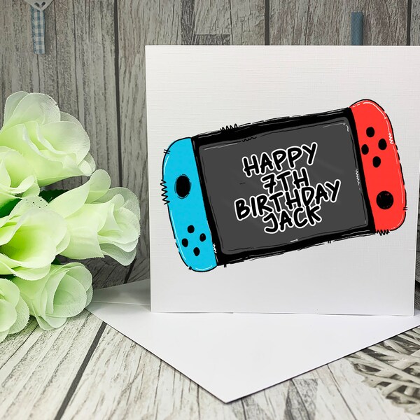 Nintendo Switch Birthday Cards - Etsy