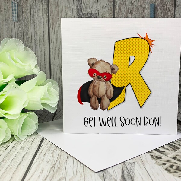 Superhero Get Well Soon Card - Etsy Canada
