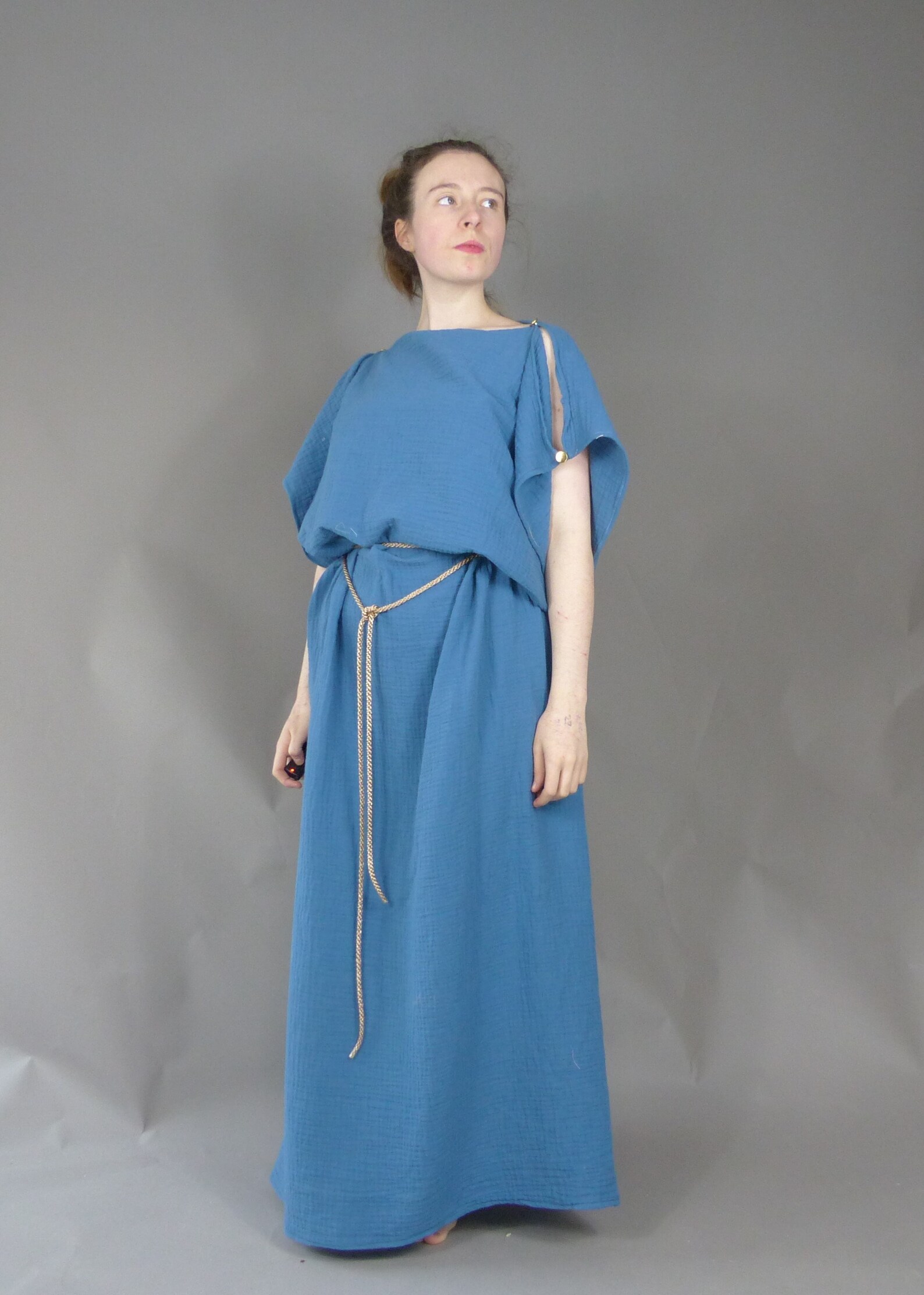 Womens Greek Cotton Gauze Tunic Ancient World Peplos Chiton | Etsy UK