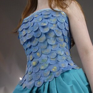 Hand Painted Mermaid Scale Corset Fantasy Sea Themed Dress up Costume ...