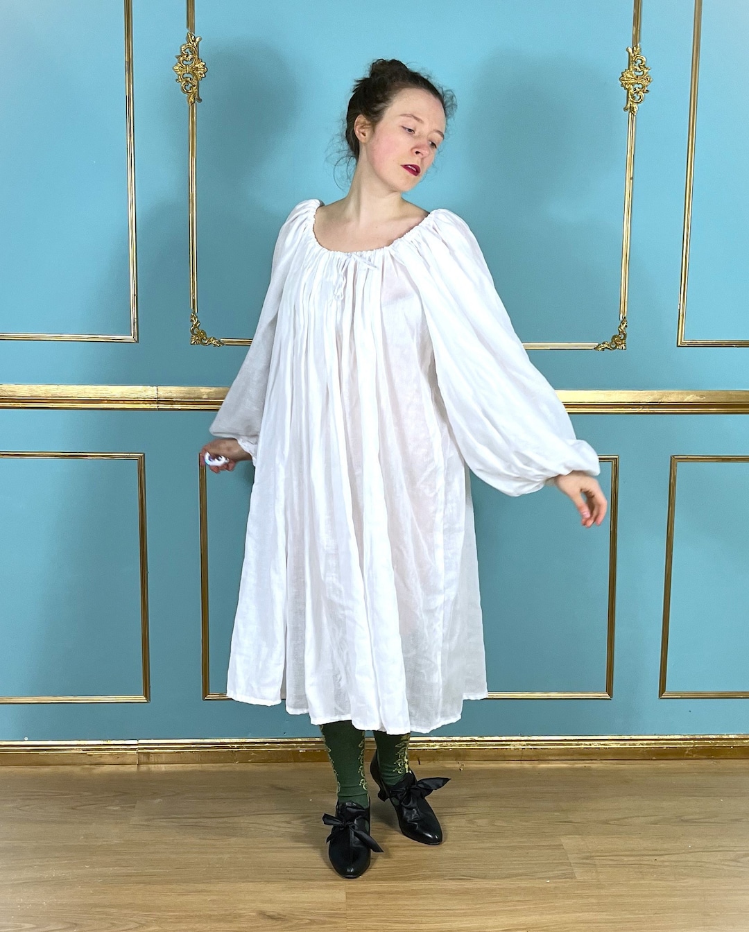 Drawstring Adjustable Neckline 18th Century / Renaissance Romantic ...