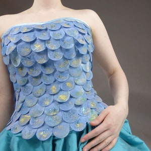 Hand Painted Mermaid Scale Corset Fantasy Sea Themed Dress up Costume ...