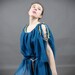 Ancient Greek Women Chiton Trim Decorative Tunic in Chiffon Goddess ...