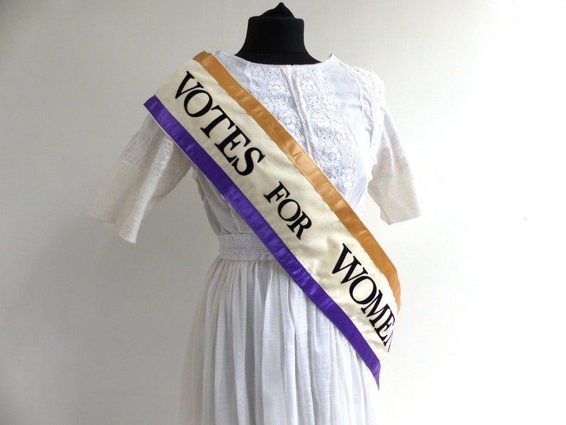 American Suffragette Protest Sash Votes of Women Edwardian | Etsy