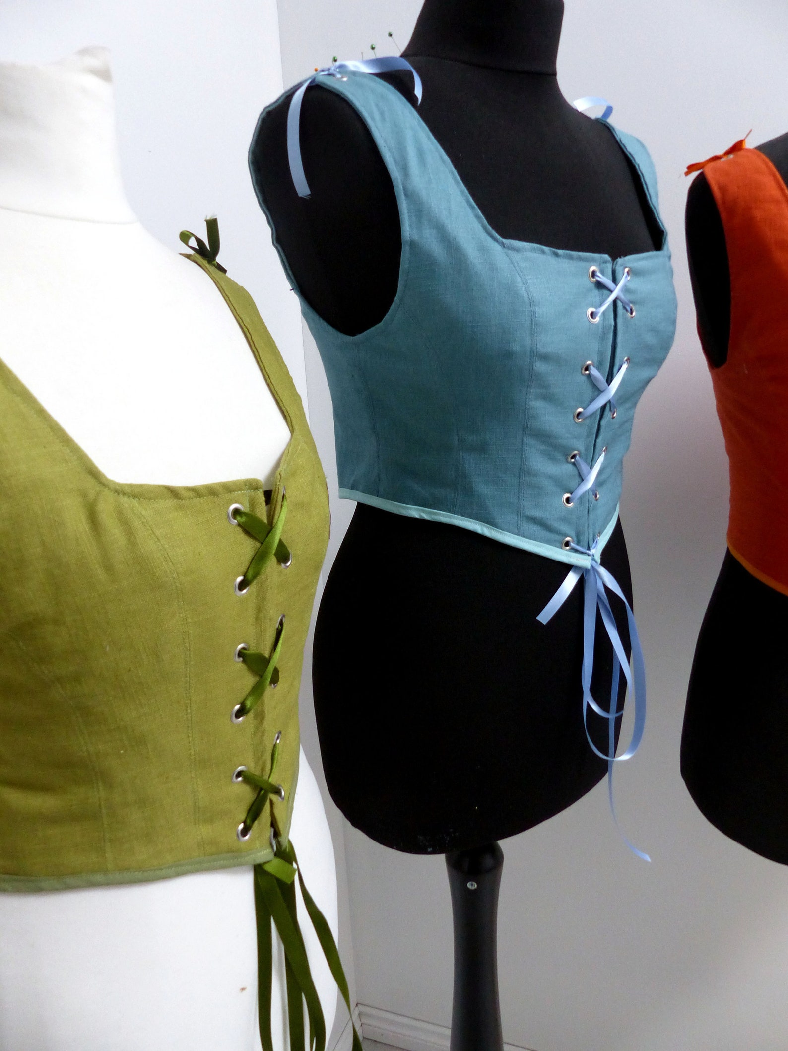 Colour Linen Corset Renaissance Bodice Lace up Costume - Etsy