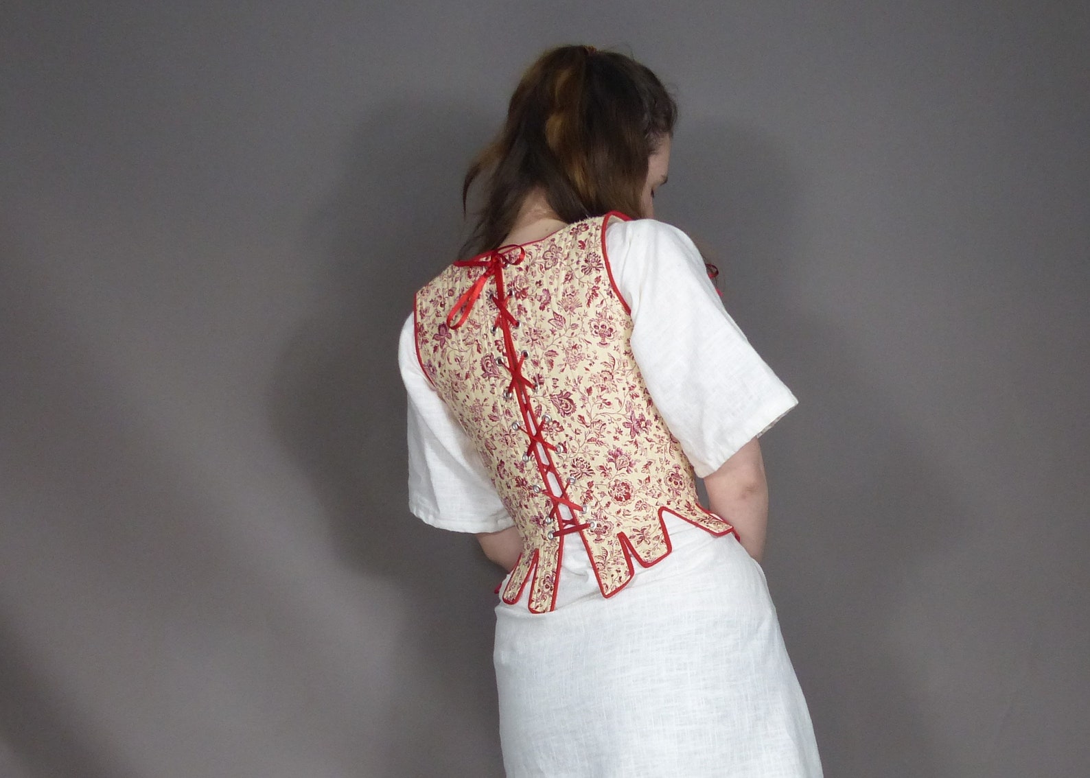 18th Century Front and Back Laced Pattern Cotton Corset Stays - Etsy
