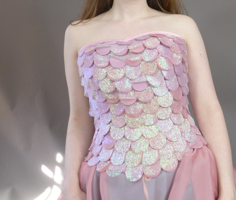 Iridescent Mermaid Scale Corset Fantasy Sea Themed Dress up Costume ...