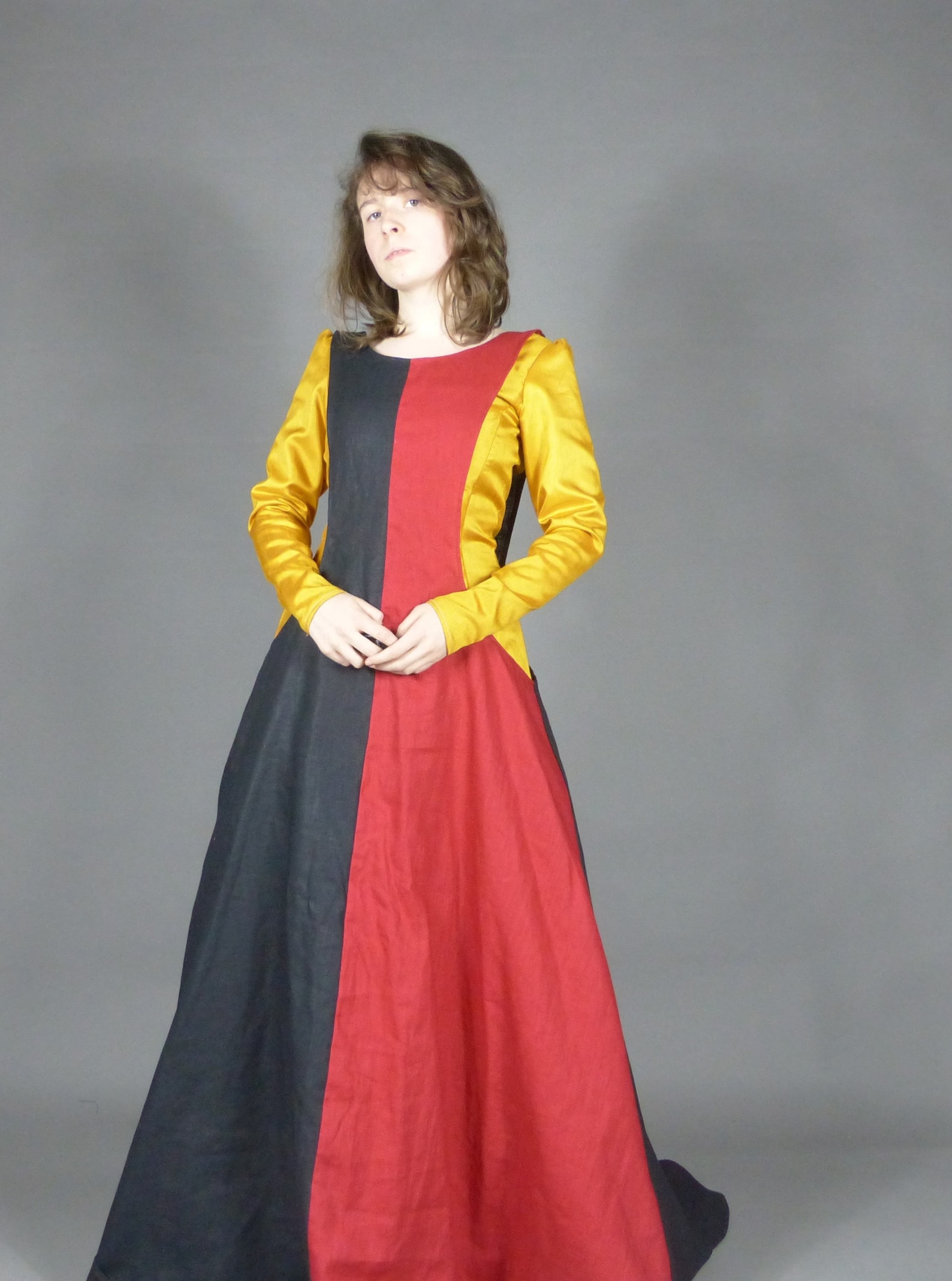 Two Colour Linen Medieval 14th Century Women's Over Coat Surcoat - Etsy