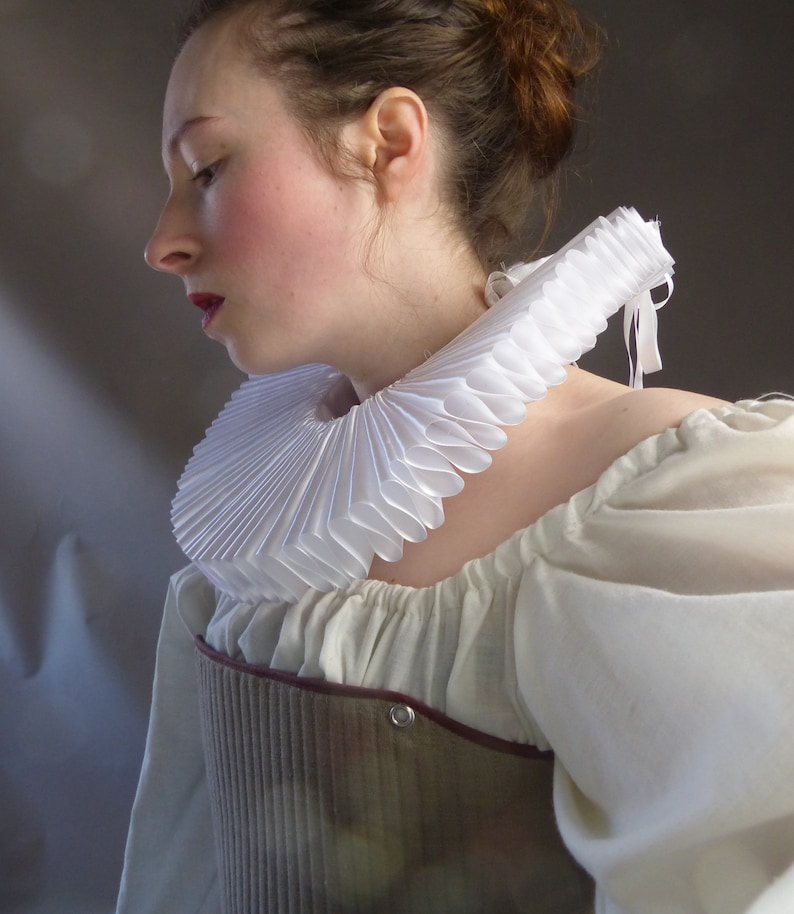Satin Wide Ruffled Neck Ruff Tudor Inspired Historical Costume - Etsy UK