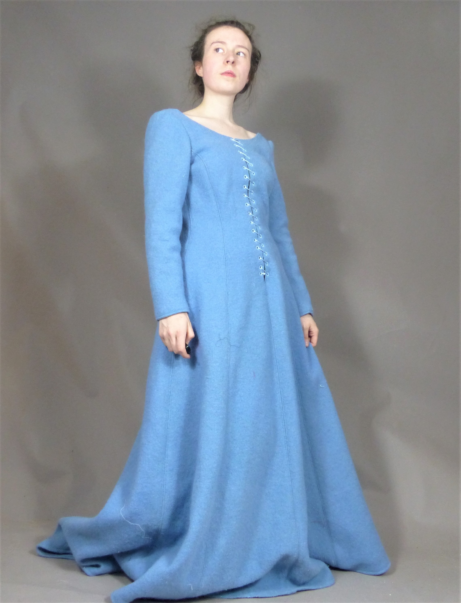 Woolen Front Laced Medieval Kirtle Historical 14th Century - Etsy