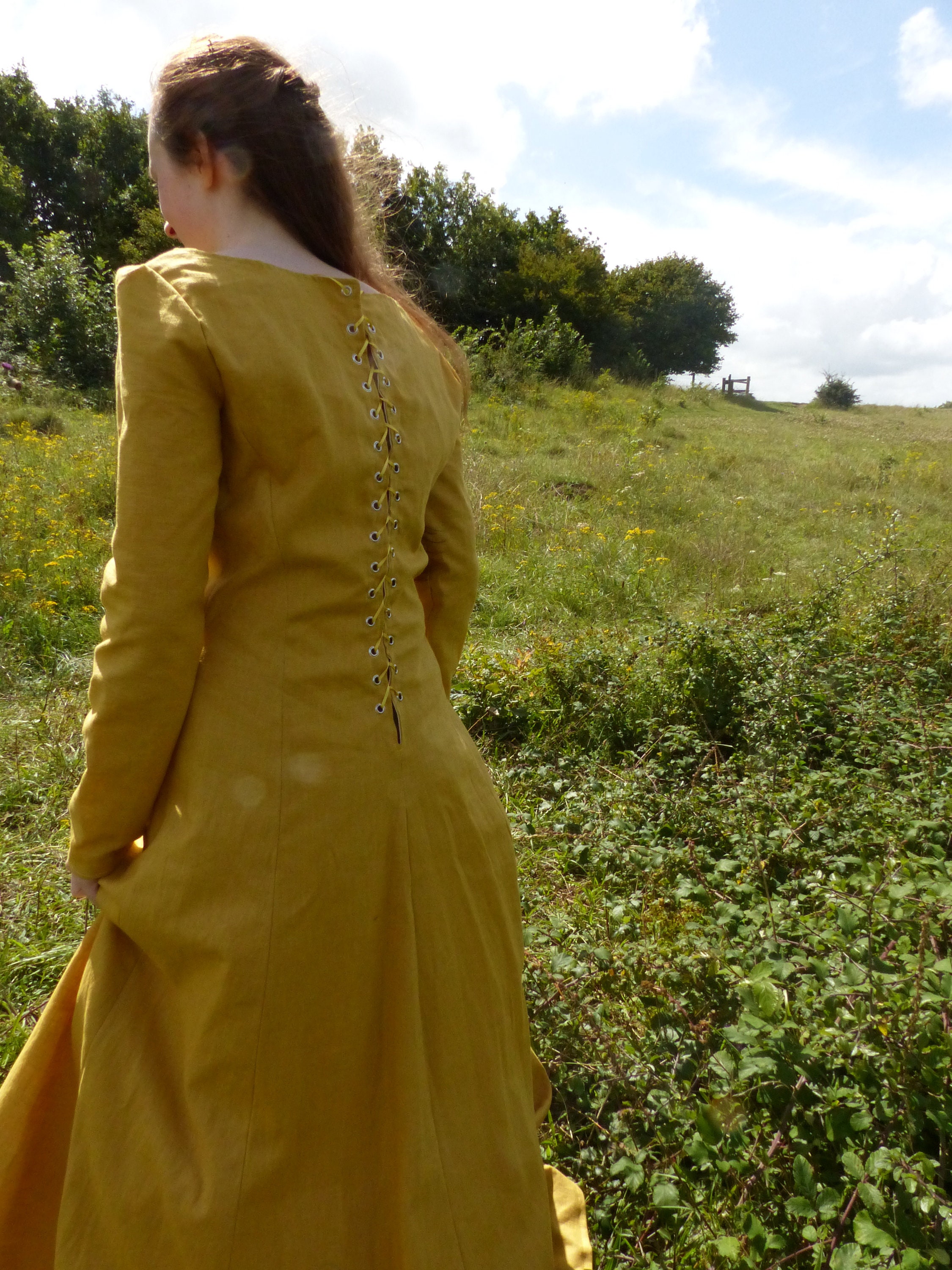 Linen Medieval Women's Kirtle Dress 14th Century Costume Available in ...