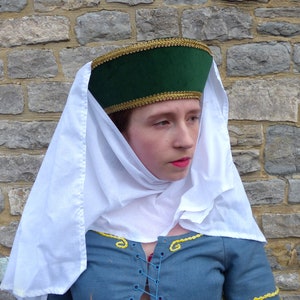 Medieval Torque Velvet Simple Headdress Historic Costume Piece Headwear ...