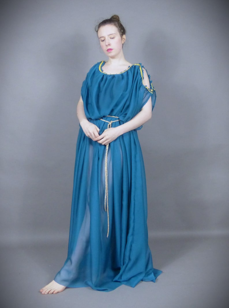 Ancient Greek Women Chiton Trim Decorative Tunic in Chiffon - Etsy