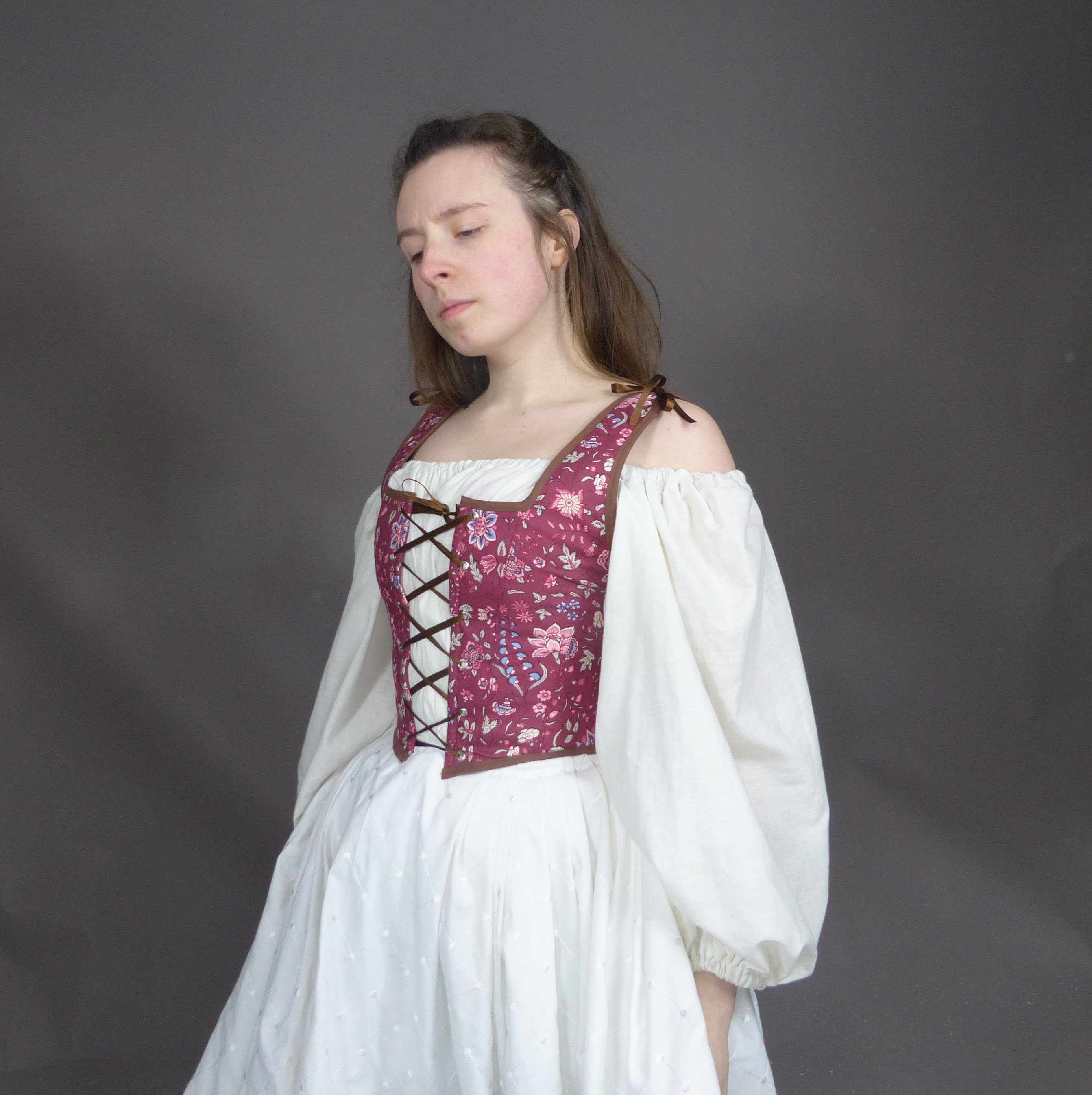 Historical Patterned Corset Renaissance Bodice Lace up Costume | Etsy