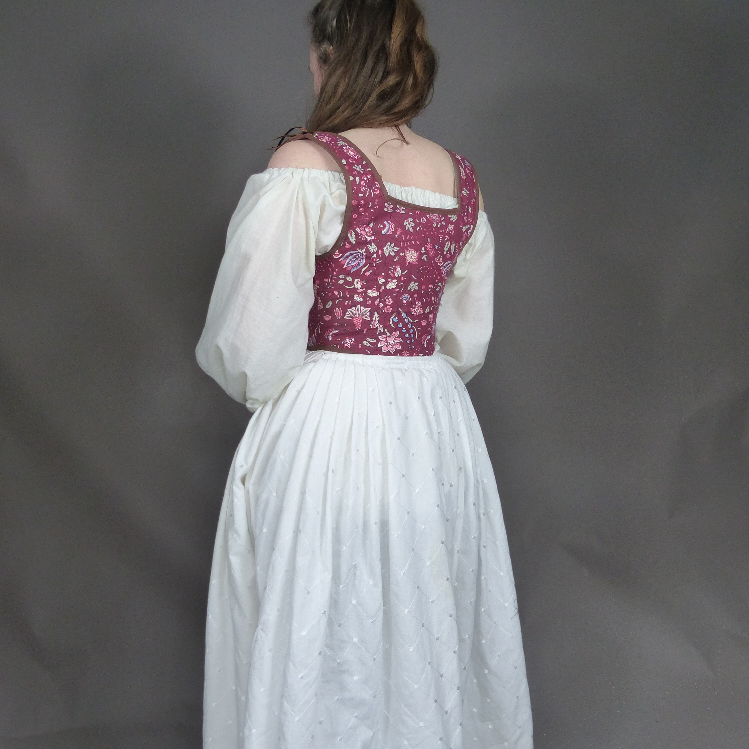 Historical Patterned Corset Renaissance Bodice Lace up Costume | Etsy