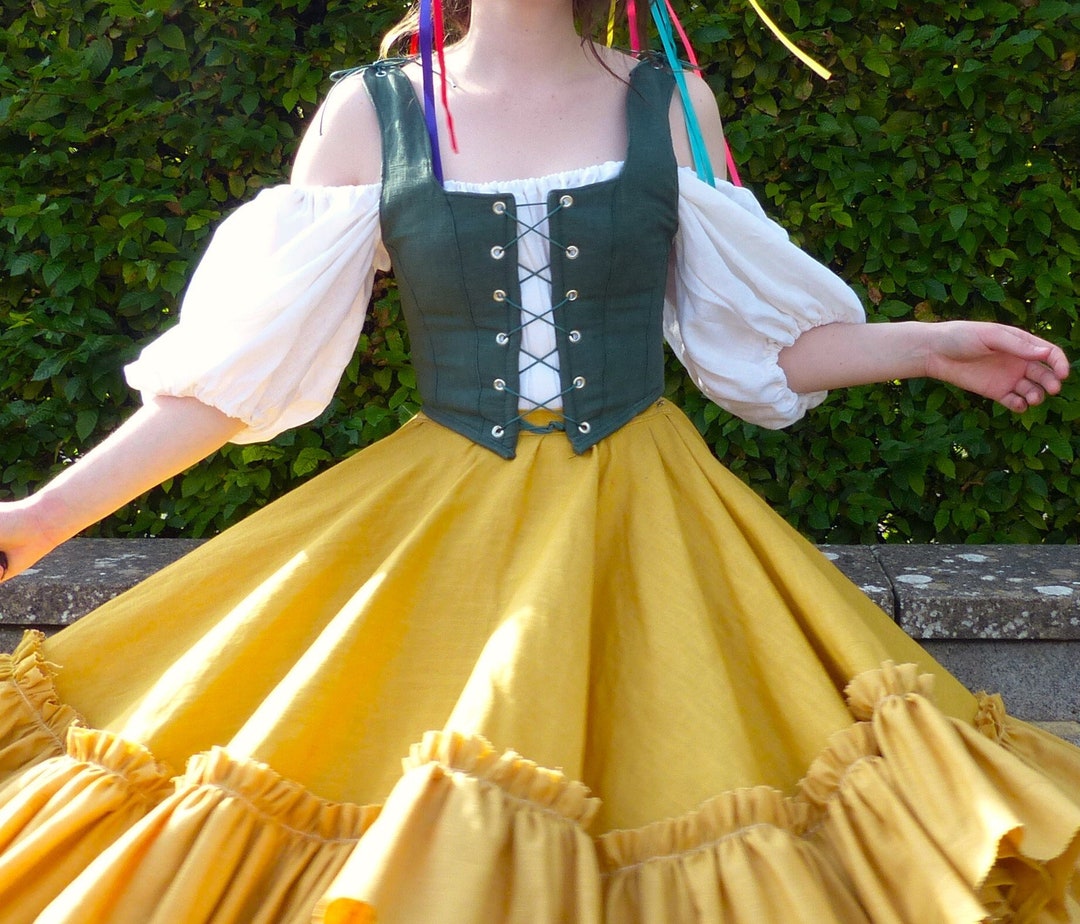 Colour Linen Corset Renaissance Bodice Lace up Costume - Etsy