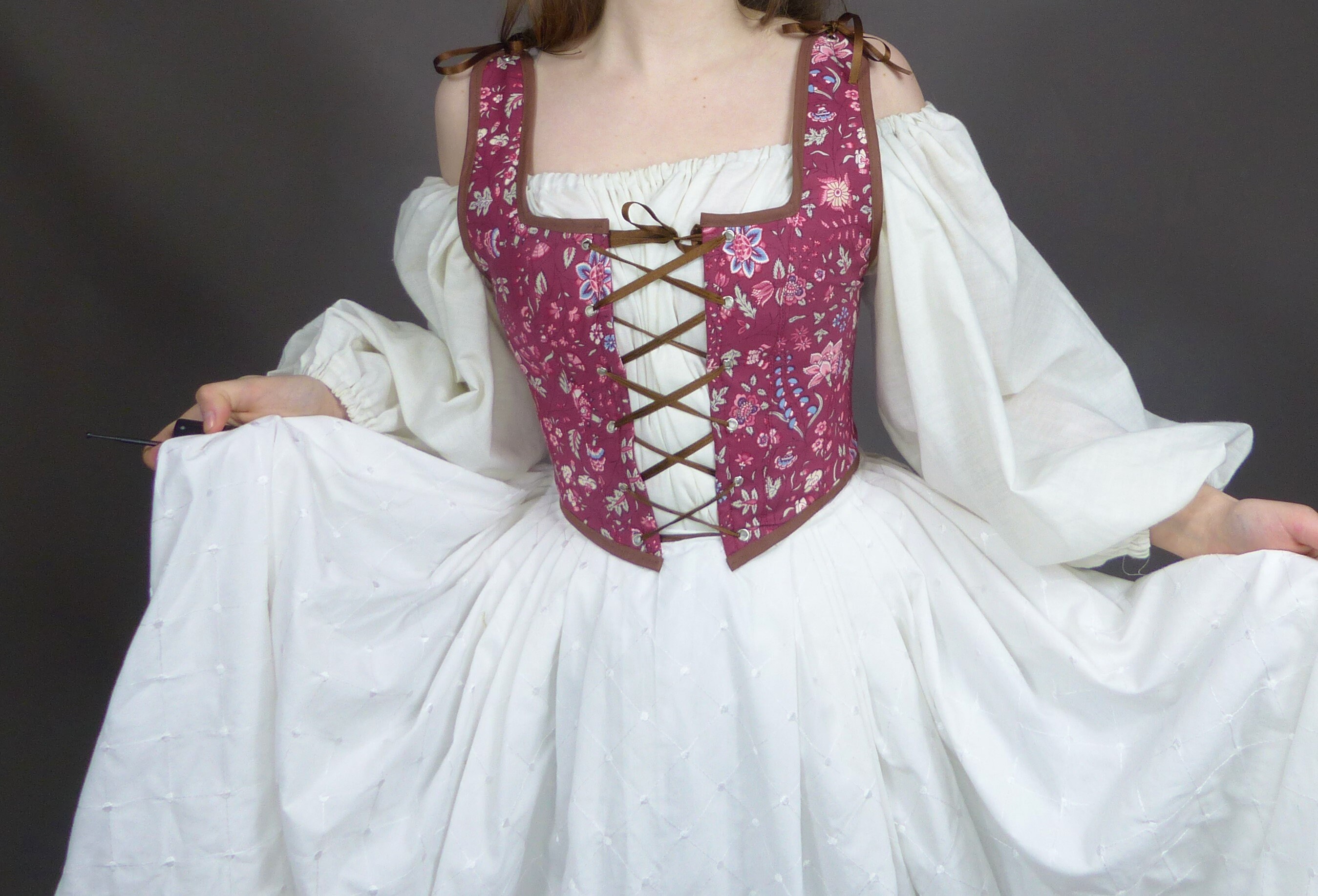 Historical Patterned Corset Renaissance Bodice Lace up Costume | Etsy