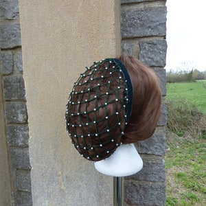 Renaissance Beaded Pearl Lady Hair Net Snood Historic Costume Head Wear ...