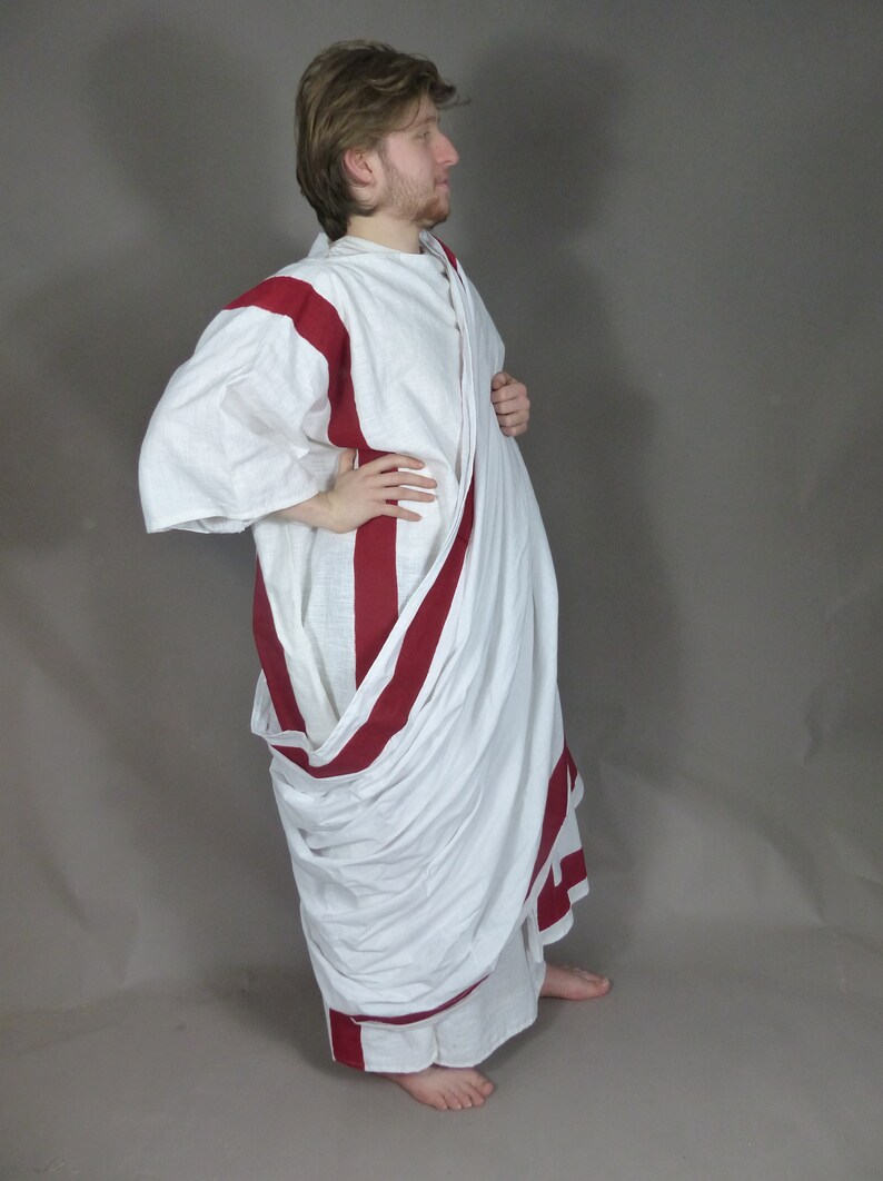 Men's Ancient Roman Senate White Linen Costume Toga for - Etsy UK