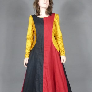 Two Colour Linen Medieval 14th Century Women's Over Coat Surcoat - Etsy UK