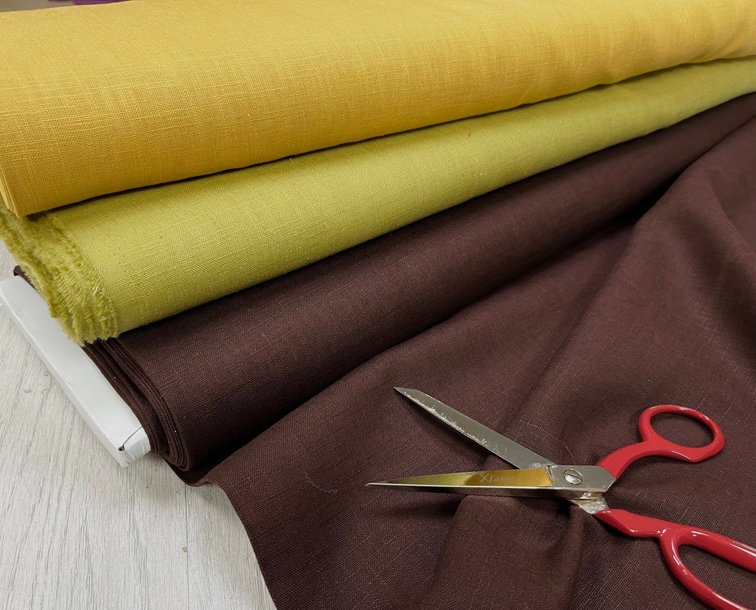 100% Enzyme Washed Linen Fabric With Several Colour Options - Etsy