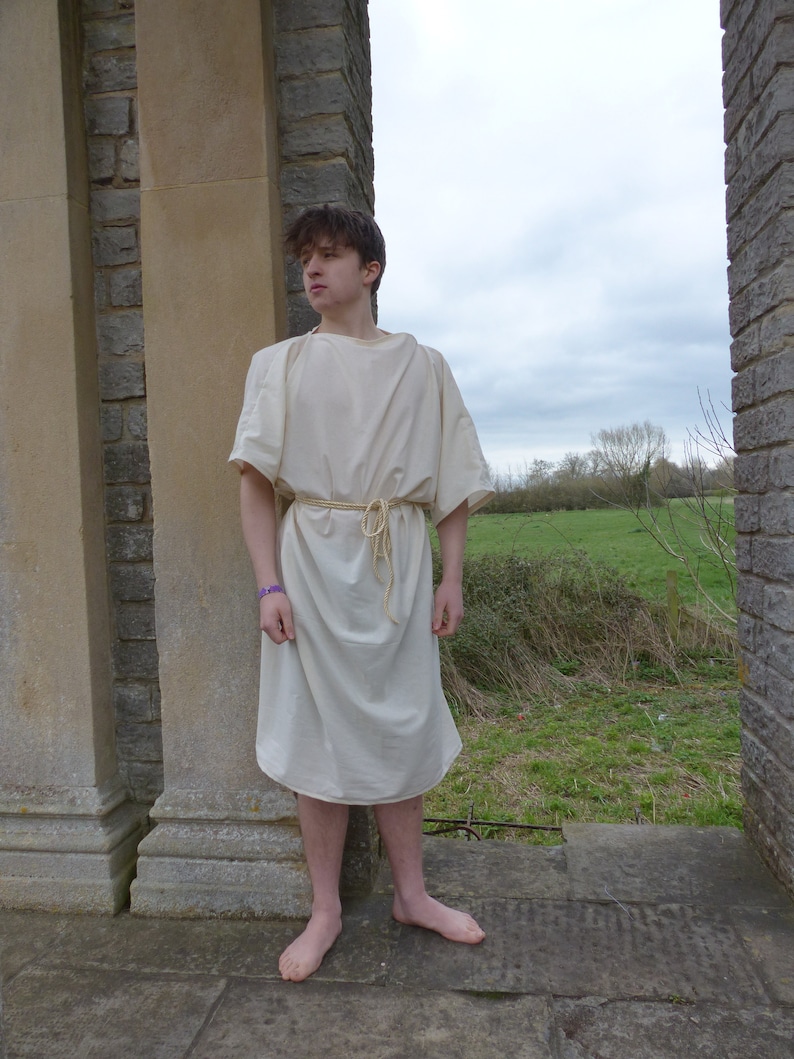 Men's Ancient Roman Cream Cotton Costume Toga for - Etsy