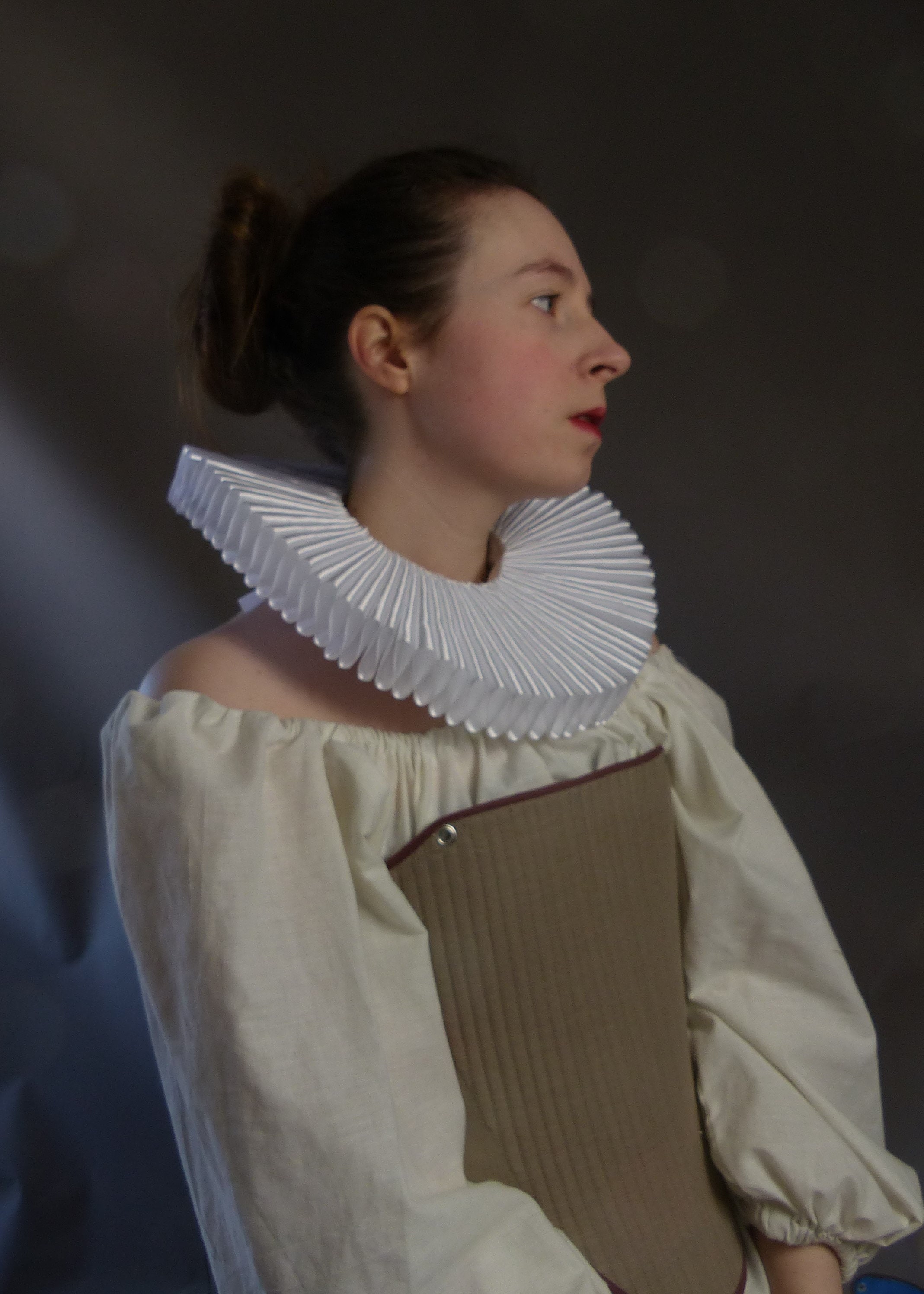 Satin Wide Ruffled Neck Ruff Tudor Inspired Historical Costume ...