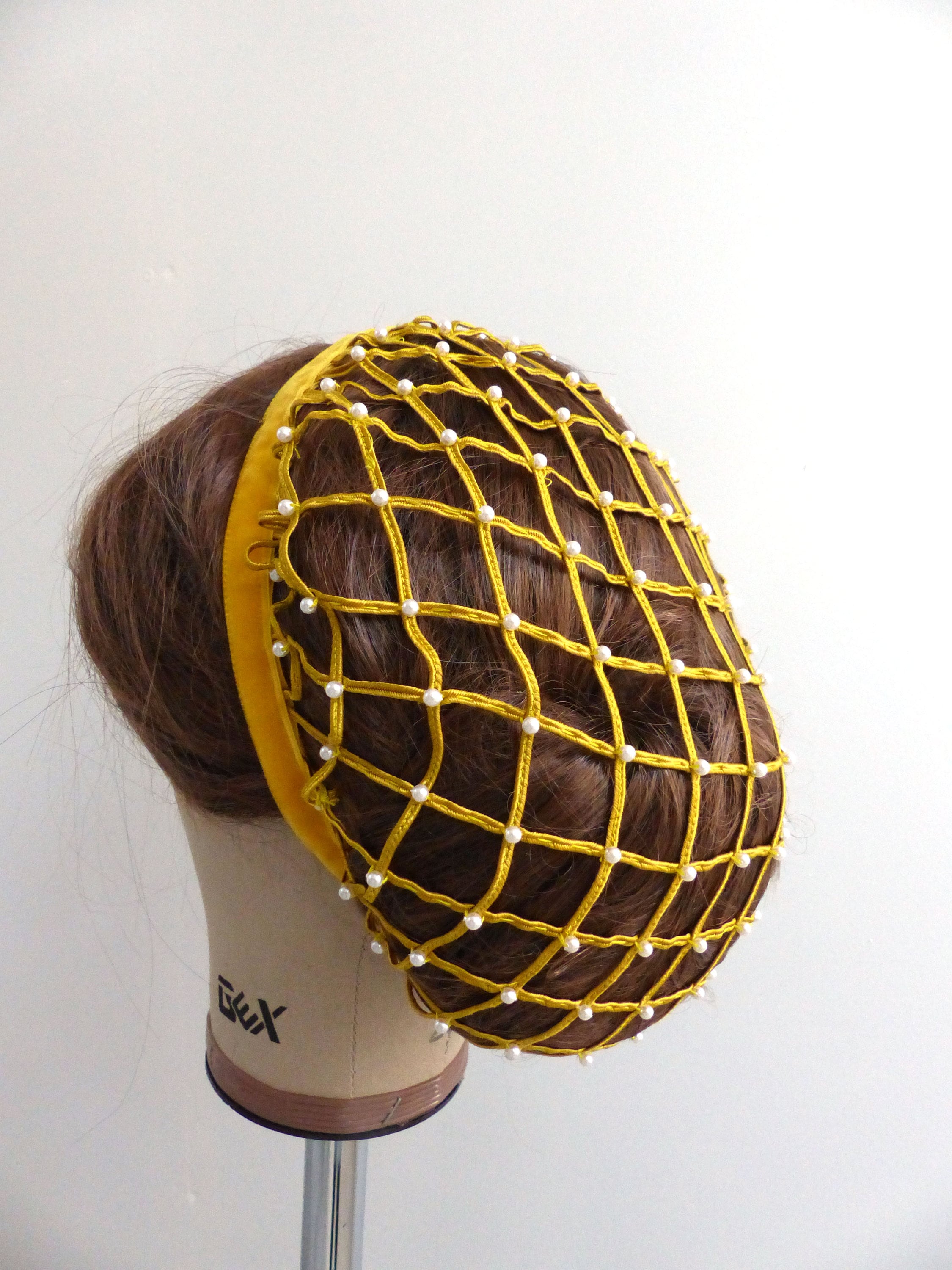 Gold Renaissance Beaded Pearl Lady Hair Net Snood Historic | Etsy UK