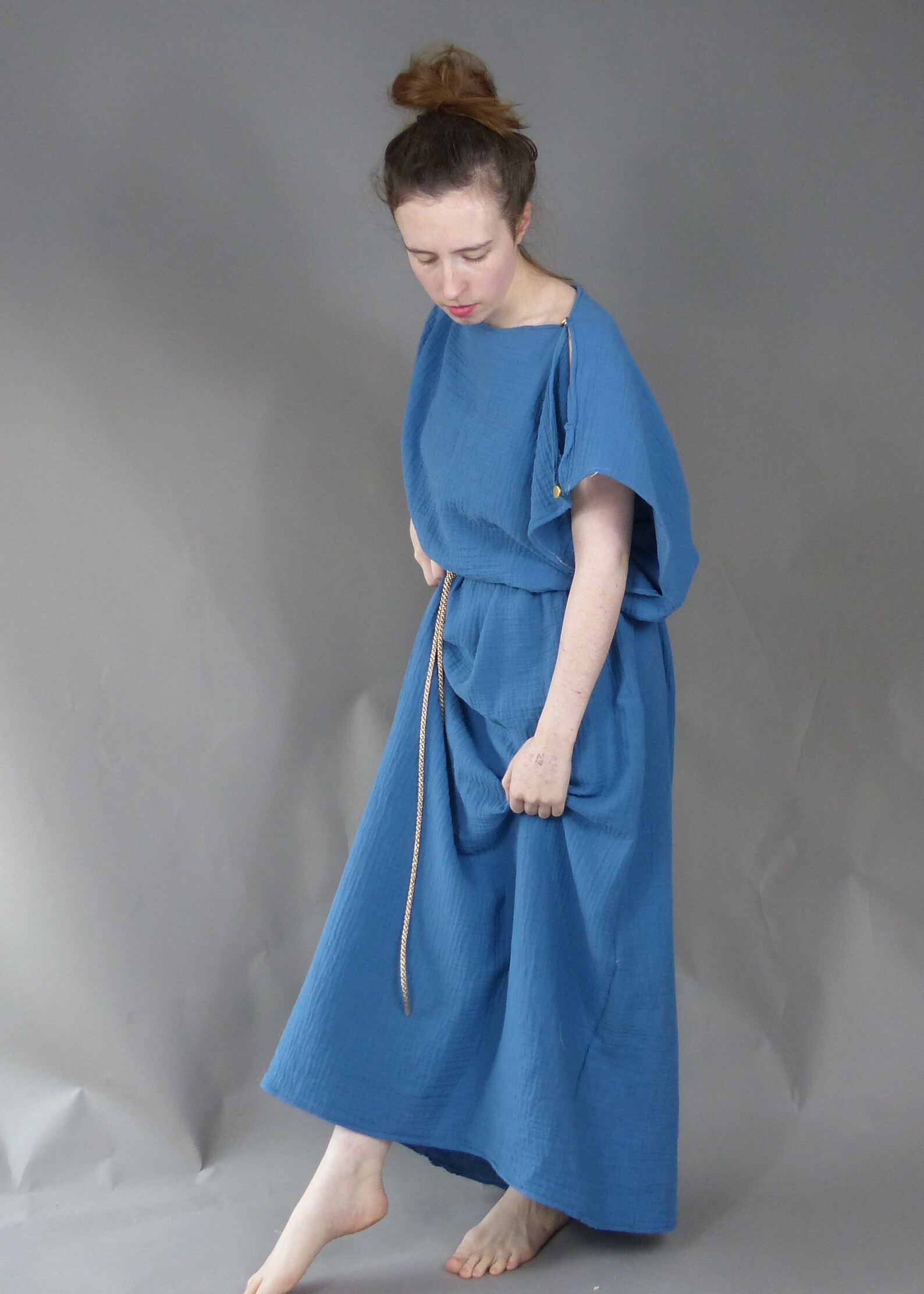 Womens Greek Cotton Gauze Tunic Ancient World Peplos Chiton - Etsy UK