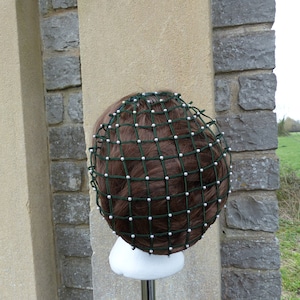 Renaissance Beaded Pearl Lady Hair Net Snood Historic Costume Head Wear ...