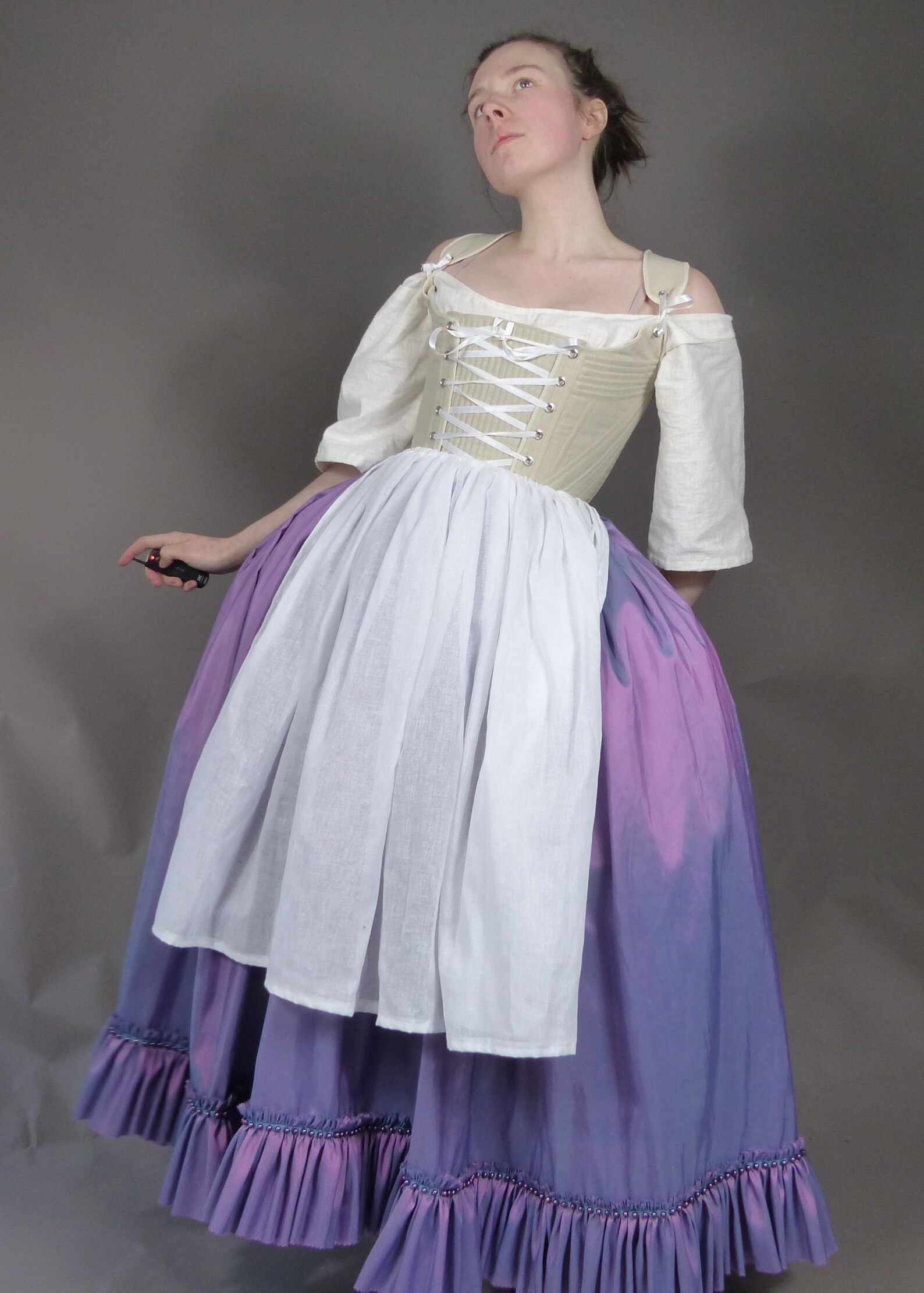 White Cotton 18th Century Inspired Apron | Etsy