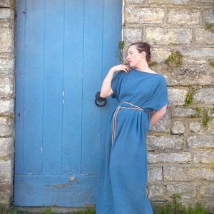 Womens Greek Cotton Gauze Tunic Ancient World Peplos Chiton Historical ...