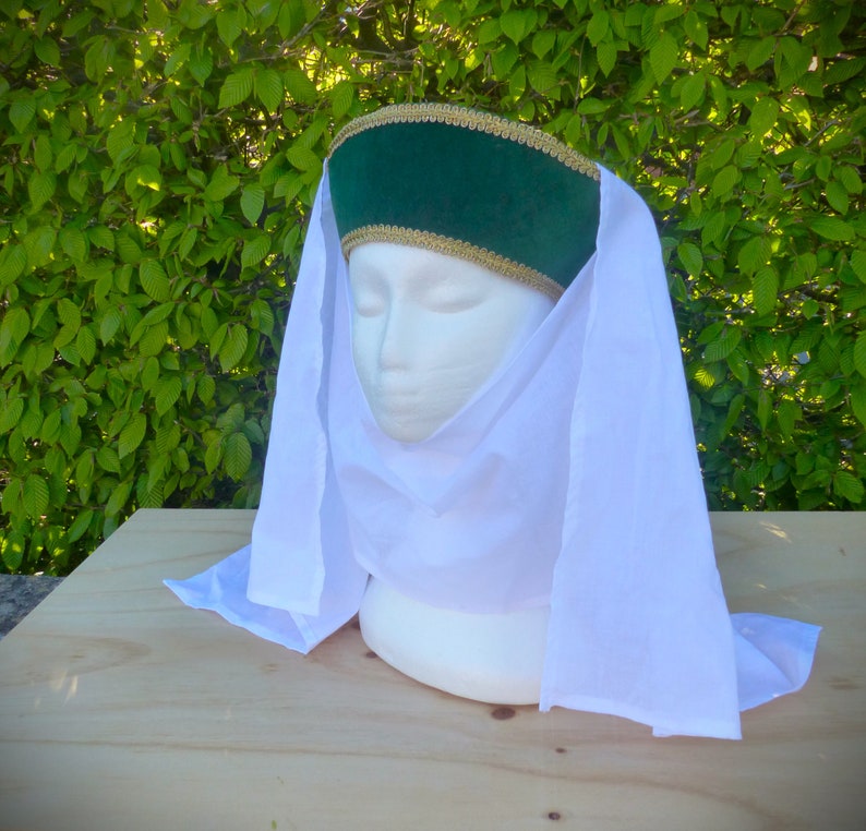 Medieval Torque Velvet Simple Headdress Historic Costume Piece - Etsy