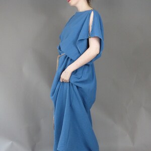 Womens Greek Cotton Gauze Tunic Ancient World Peplos Chiton Historical ...