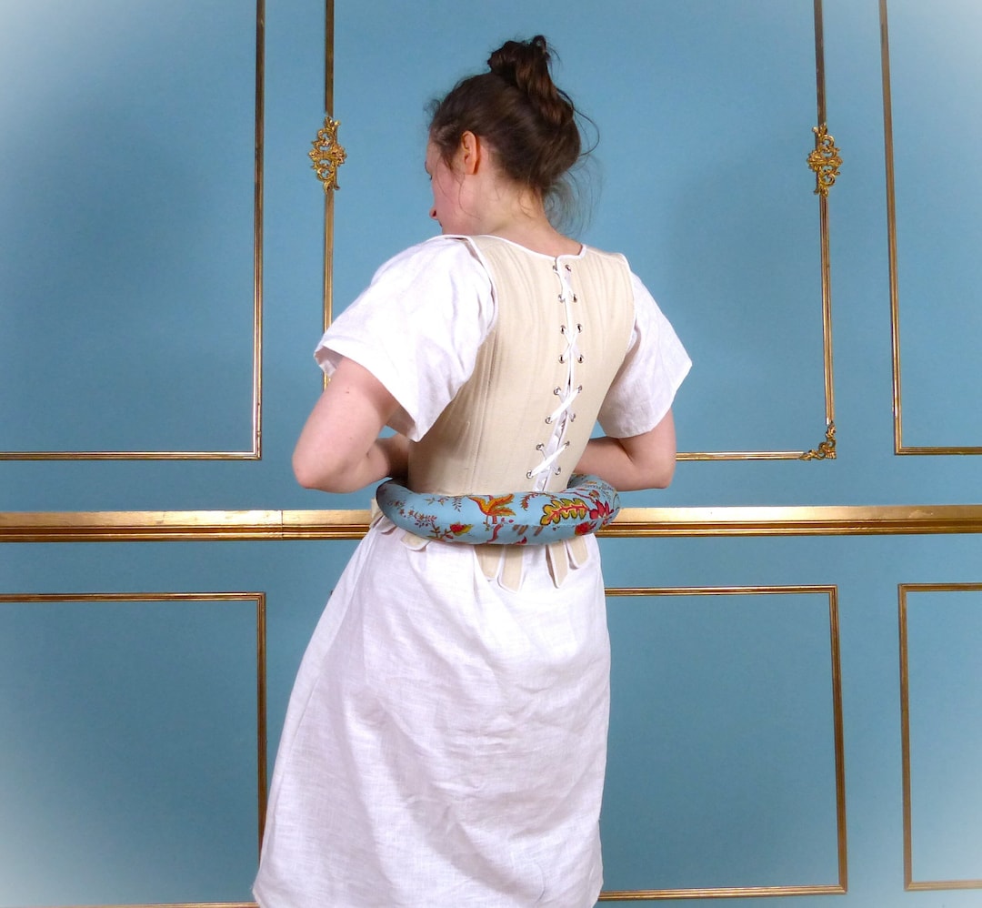 Patterned Cotton 18th Century Bum Roll / Hip Pad Undergarments and ...