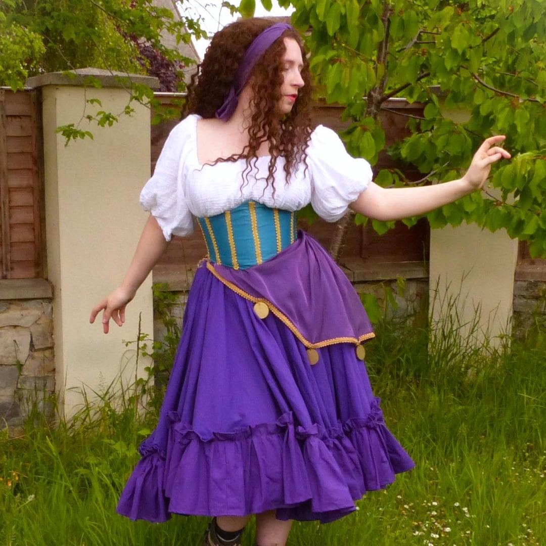 Gypsy Inspired Fantasy Esmerelda Cosplay Costume Purple and Teal - Etsy