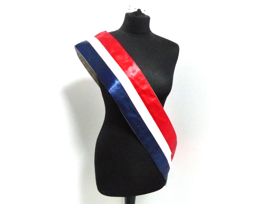 Le Mis French Revolution Red, White and Blue Sash Costume Accessory ...