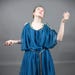 Ancient Greek Women Chiton Trim Decorative Tunic in Chiffon Goddess ...