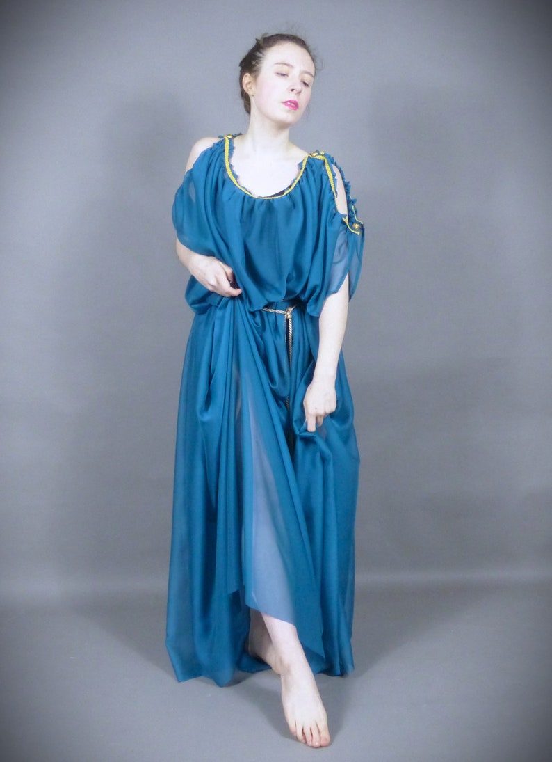 Ancient Greek Women Chiton Trim Decorative Tunic in Chiffon - Etsy